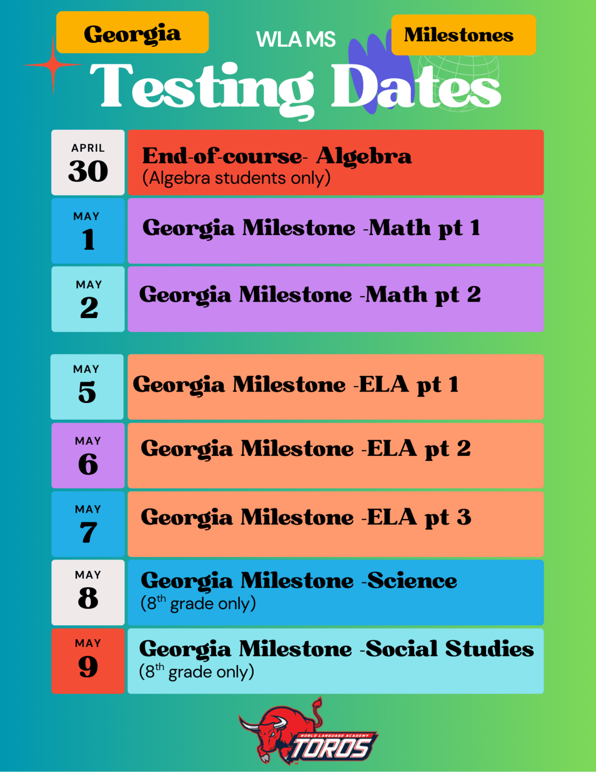 World Language Academy Middle – Home of the Toros