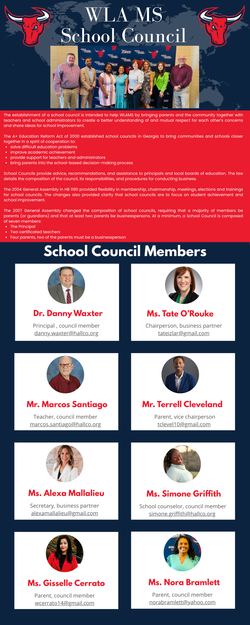 WLA MS Welcomes 25-26 School Council – World Language Academy Middle